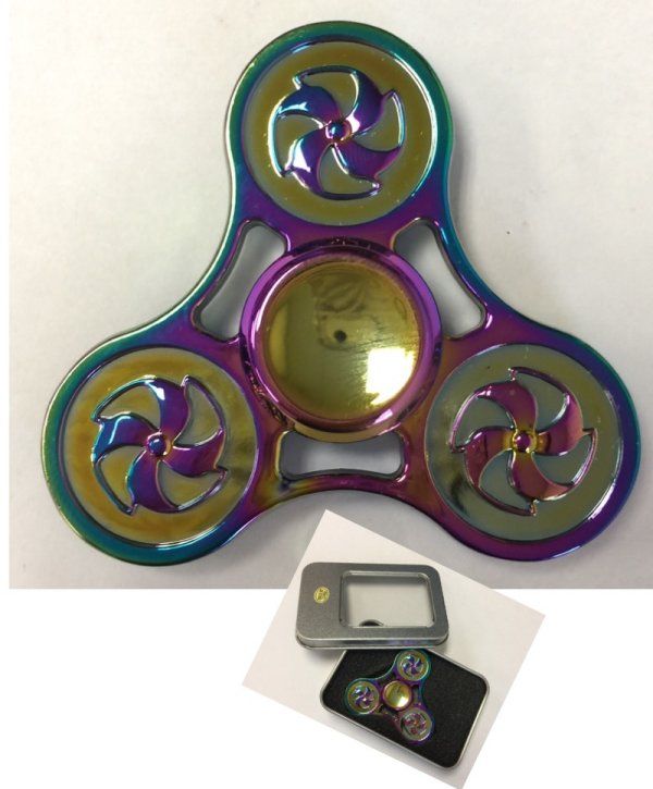 20 Pack of Fidget Spinner [Rainbow Tri Spinner] | Distributor